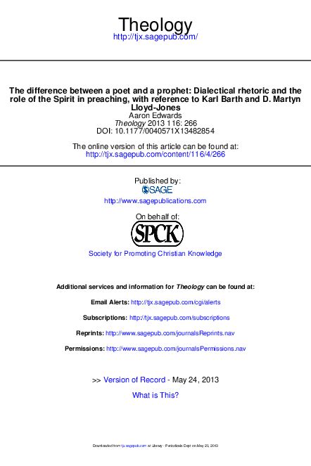 Pdf The Difference Between A Poet And A Prophet Dialectical Rhetoric