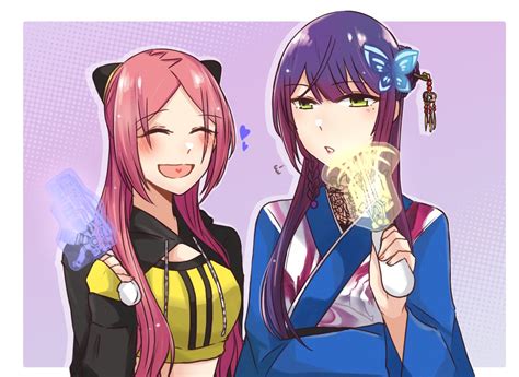 Funada Kiito And Shiba Tomoshibi Assault Lily Drawn By Nigaringari