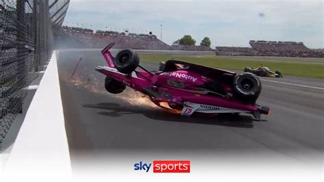 Massive Indianapolis 500 Crash Sees Car Flip And Tyre Fly Over Grandstand Motorsport News