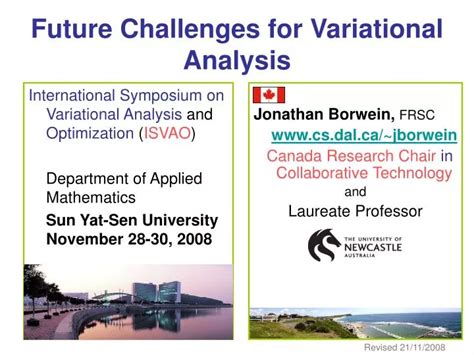 Ppt Future Challenges For Variational Analysis Powerpoint