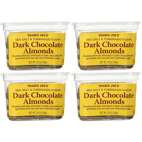 Trader Joe S Sea Salt And Turbinado Sugar Dark Chocolate Almonds 10 Oz