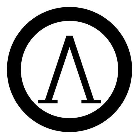 Lambda Greek Symbol Capital Letter Uppercase Font Icon In Circle Round