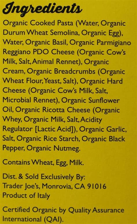 Trader Joes Organic Pesto Tortellini