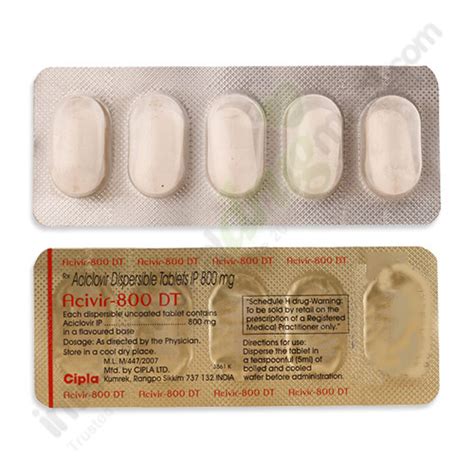 Buy Acyclovir Dt 800mg Tablets Online Idm