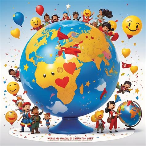 World Emoticon Day Delineation Premium Ai Generated Image