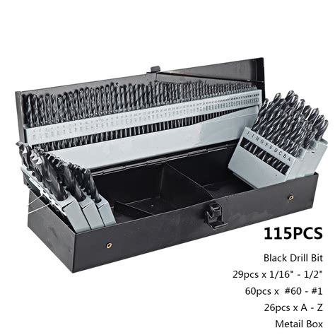 Drillpro 2129115 Pcs Twist Drill Set Individual Hss Drill Bits 116