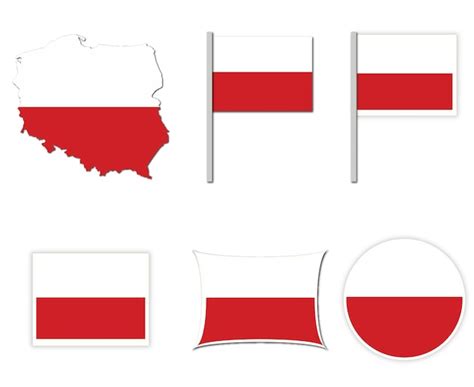 Premium Vector Poland Flags On Many Objects Illustration