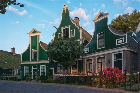 The Narrow Street In The Small Village Of Zaanse Schans Editorial