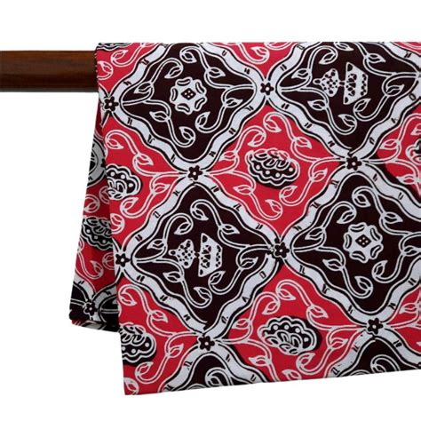Jual Kain Batik Cap Katun Warna Merah Coklat Tua Motif Sidomukti Shopee Indonesia