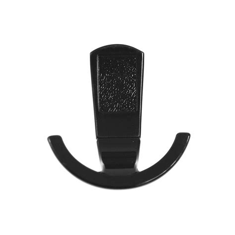 Wieszak na ubrania meblowy ozdobny potrójny haczyk czarny P805