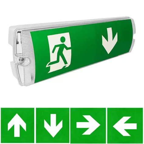Led Emergency Light Bulkhead Exit Sign Maintained Non Maintained Fire