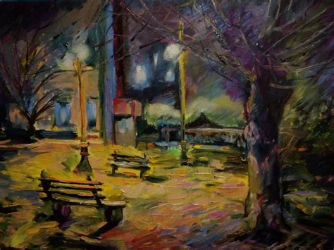 Осіння нічна прогулянка ⋆ Купити картину Наталія Івчик олія полотно