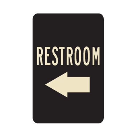 Restroom Sign Arrow