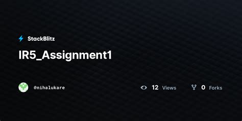 Ir5assignment1 Stackblitz