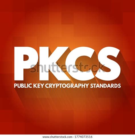 Pkcs Public Key Cryptography Standards Acronym Stock Vector Royalty