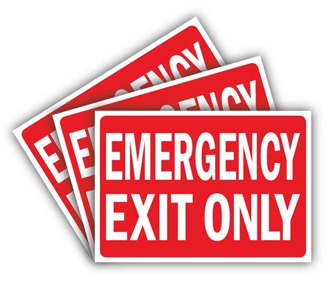 Buy Emergency Exit Only Sign Stickers Exit Signs Designed As Per Nfpa Safety Standards 10 X 7