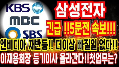 삼성전자 주가전망 엔비디아 폭락 오늘 주가 비상 YouTube