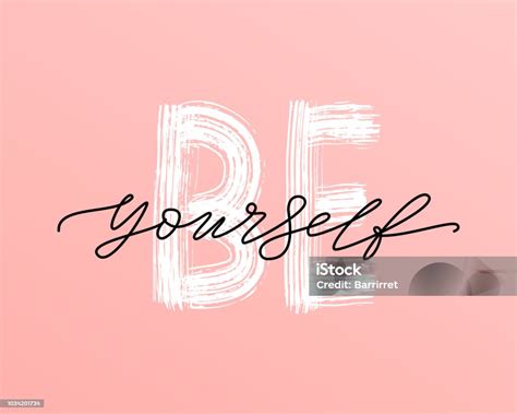 자신을 인용 사랑 해요 단일 단어입니다 현대 서 예 텍스트 인쇄 벡터 일러스트 흑인과 백인 자아 개성 개념에 대한 스톡 벡터