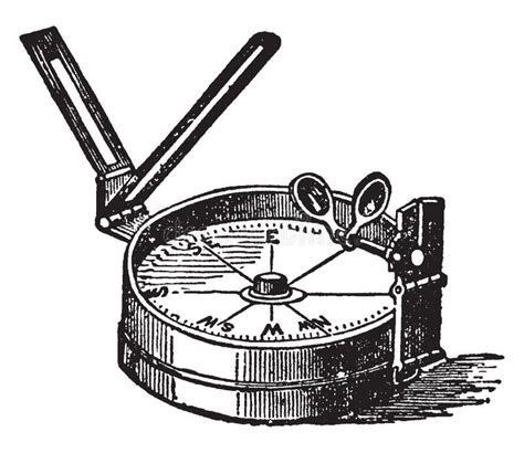 Azimuth Compass Vector Icon On White Background Flat Vector Azimuth