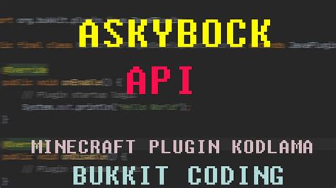 MINECRAFT PLUGIN KODLAMA ASkyblock API Bukkit Coding YouTube