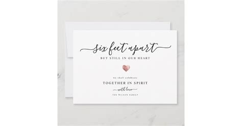 Elegant Modern Script Quarantine Rose Gold Heart Holiday Card