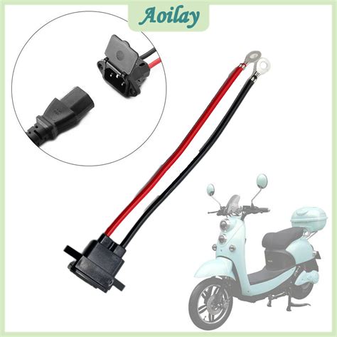 15awg 20cm E Bike Battery Charger Socket E Bike Three Vertical Charging