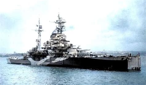 ROYAL NAVY REVENGE Class Battleship Hms Royal Oak At Malta In 1934 EUR