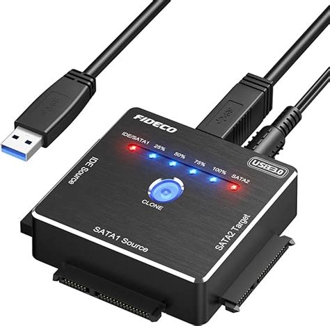 Fideco Sataide To Usb 30 Adapter Hard Drive Adapter Cable For Universal 2535 Inch Idesata