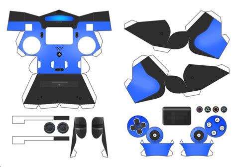 Playstation 4 Controller Papercraft Papercraft Masque En Papier Tutoriel Diy