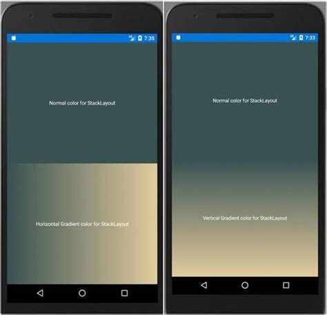 Horizontal And Vertical Gradient Color In Xamarinforms