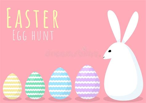 Happy Easter Egg Hunt Greeting Template Background Stock Vector
