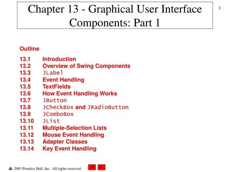 Ppt Chapter 13 Graphical User Interface Components Part 1
