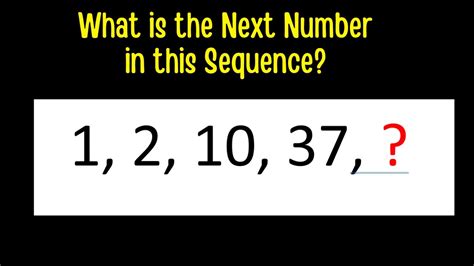 What Is The Missing Number In This Sequence Youtube