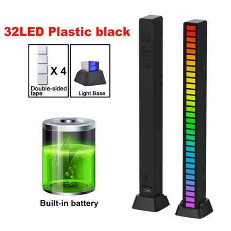 Bande Lumineuse Led Rgb Contrôle Du Son Et De La Musique Capteur De