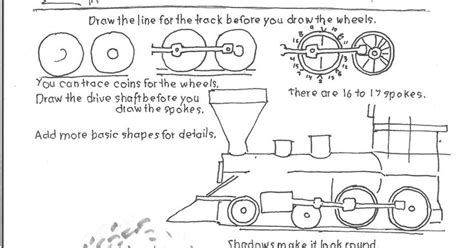 How To Draw An Old Time Train Engine An Easy Drawing Lesson And Free