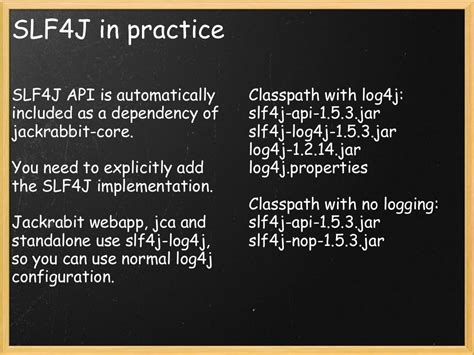 SLF J In Practice SLF J API