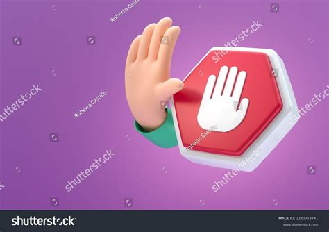 Prohibition Hand Stop 3d Illustration Stock Illustration 2280718741 Shutterstock