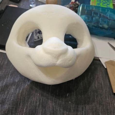 Fursuit Foam Head Base Kemono Kitty Cat Eyeblank And Teeth Options Etsy