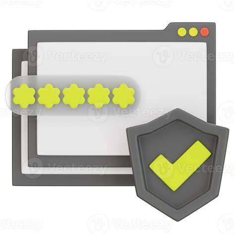 Login Security 3d Illustration 30761912 Png