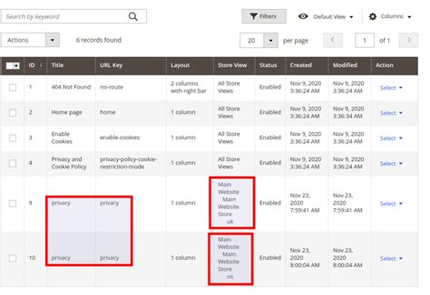 Cms Page Saving Fails With The Value Specified In The Url Key Field