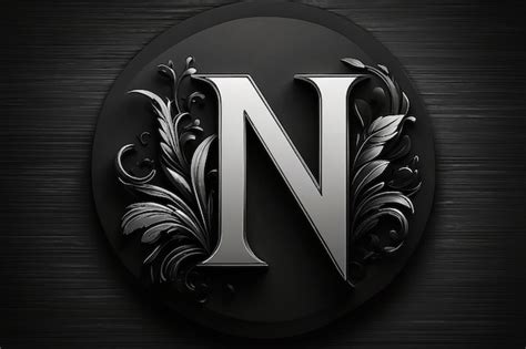Premium Photo N Alphabet Letter Logo Icon Black And White Creative