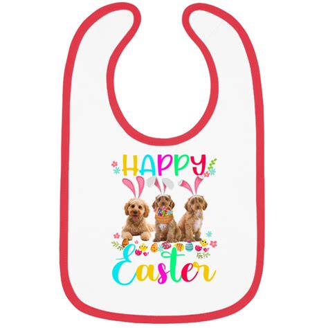 Happy Easter Three Cockapoo Wearing Bunny Ear Ts Bibs Sold By Georgecarroll28529 Sku