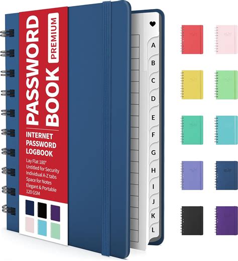 Amazon Forvencer Password Book With Individual Alphabetical Tabs