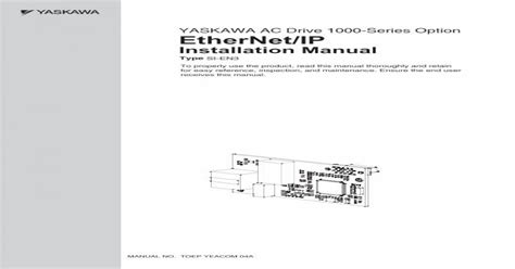 pdf installation manual ethernet ip yaskawa dokumen tips