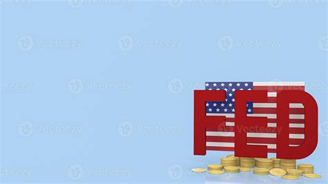 The Red Fed And Usa Flag For Business Concept 3d Rendering 10124775