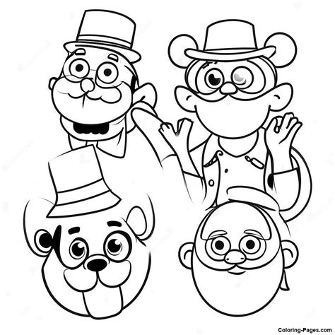 Hipster Disney Characters Coloring Page Coloring Pages Com