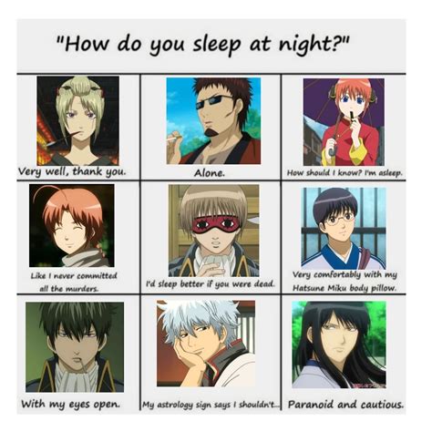 Sleeping Habits Gintama