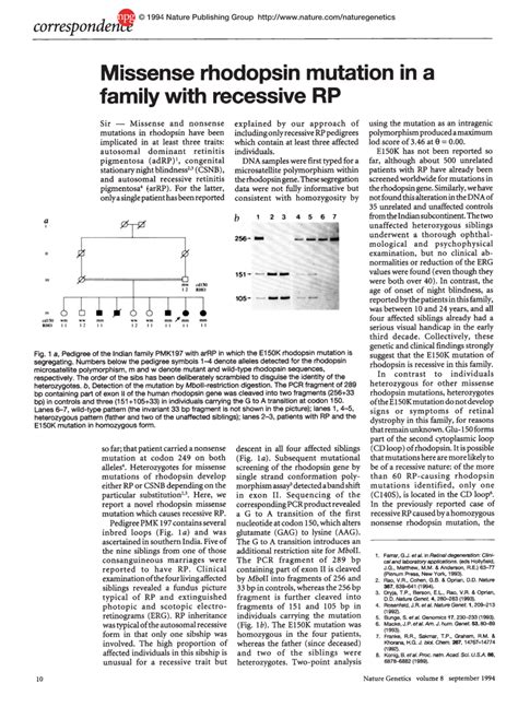 Pdf Nature Genetics