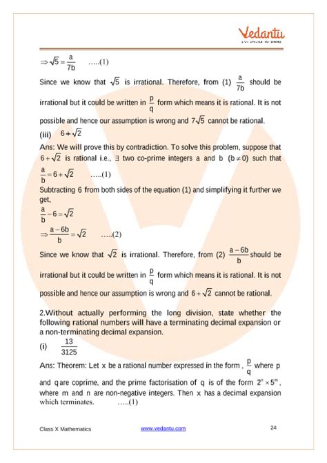 Cbse Class Mathematics Chapter Real Numbers Important