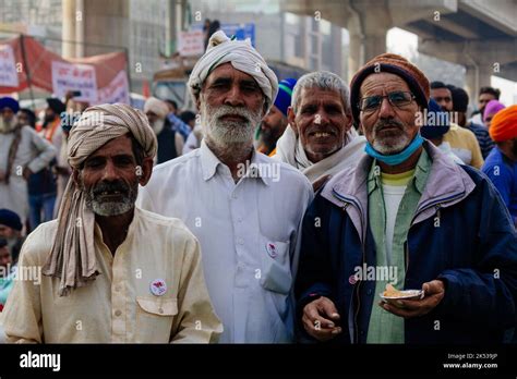 The Protest Of Indian Farmers In New Delhi During September 2020 Stock